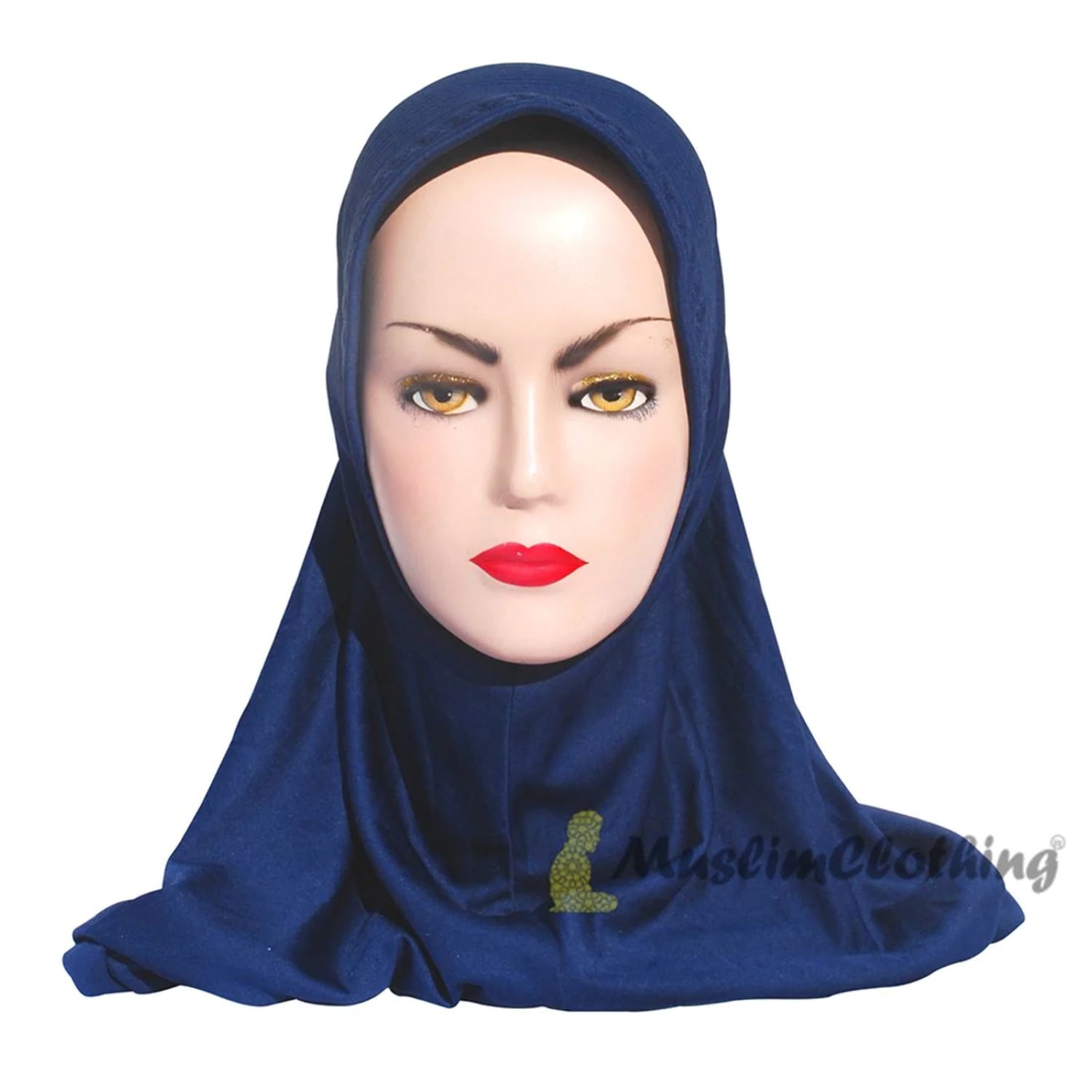 Instant Pull-on Easy Hijab Jilbabs in Various Dark Blue – Padded Visser ...