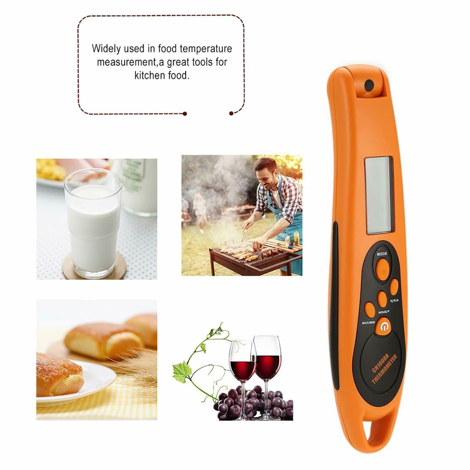 Instant Read Digital Meat Thermometer BBQ Grill Smoker For Kitchen Food ...