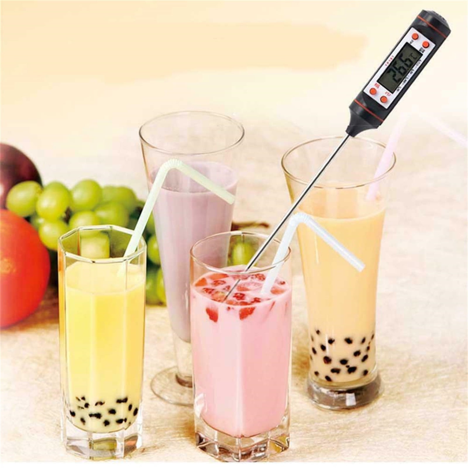 Instant Read Digital Meat Thermometer, Kitchen Food Thermometer with ...