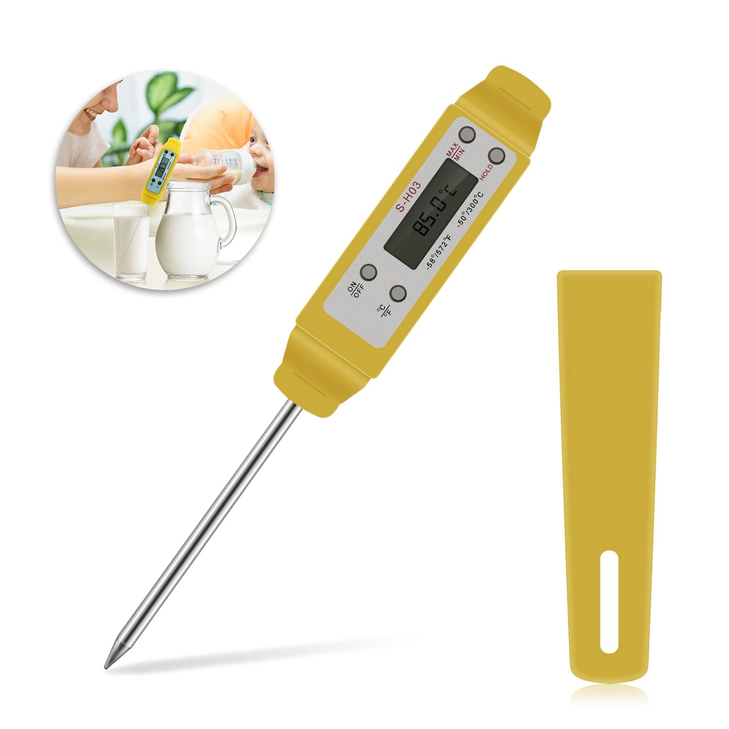 Instant Read Meat Digital Food Grade Probe Thermometer, Smart Ultra ...