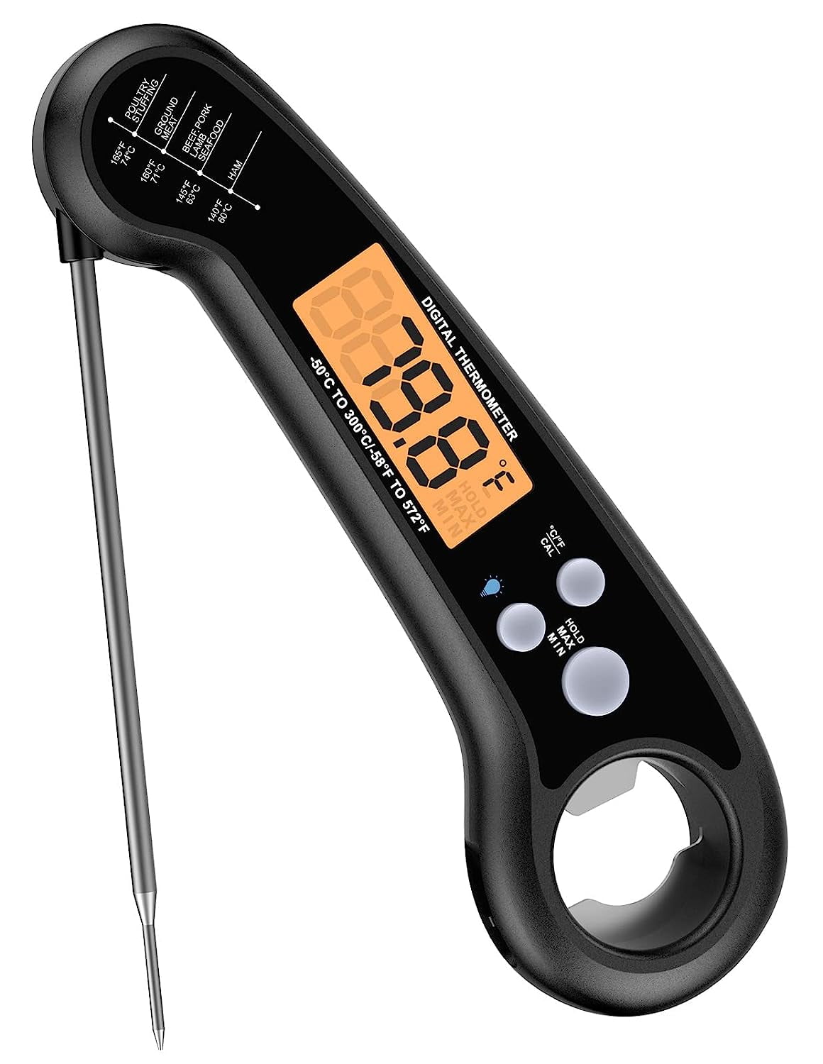 Instant Read Meat Thermometer for Grill and Cooking, Fast and Accurate ...