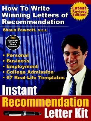 Pre-Owned Instant Recommendation Letter Kit - How to Write Winning ...