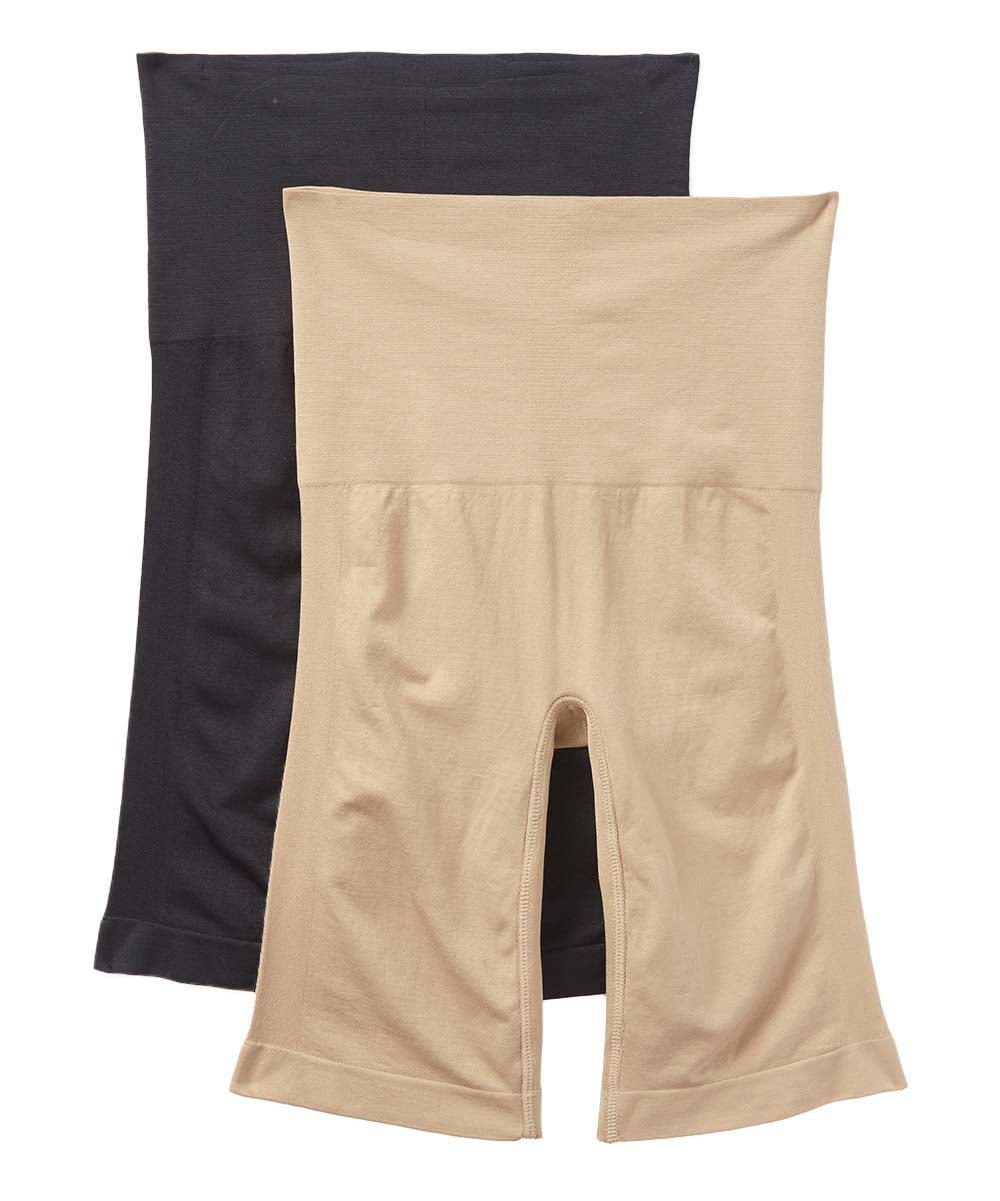 Instant Shaping Women's 2 Pack Seamless High Waist Long Leg Shapewear ...