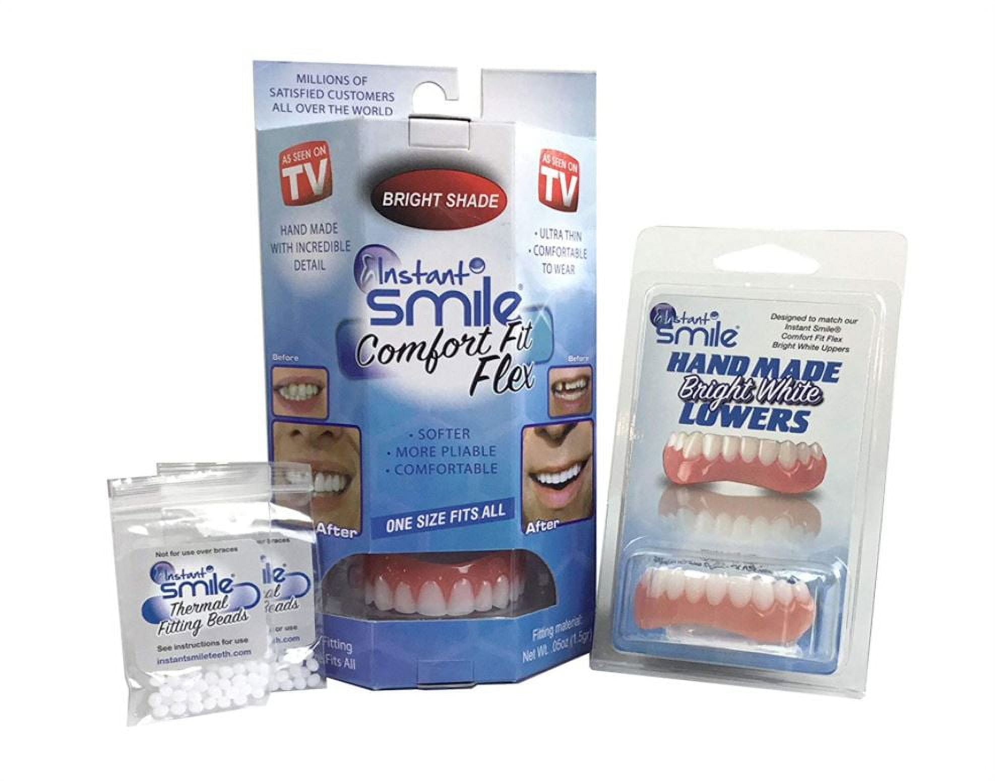 Instant Smile Flex Teeth Whitening Veneers Kit - Top and Bottom Set for ...