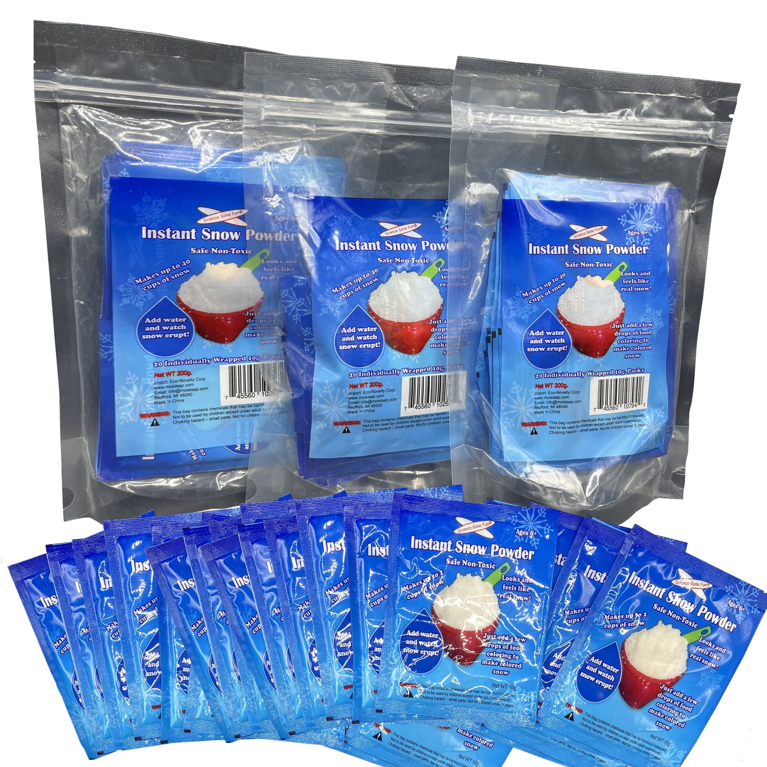 Instant Snow Powder Bring Winter Fun Anywhere You Want 60 Packs ...