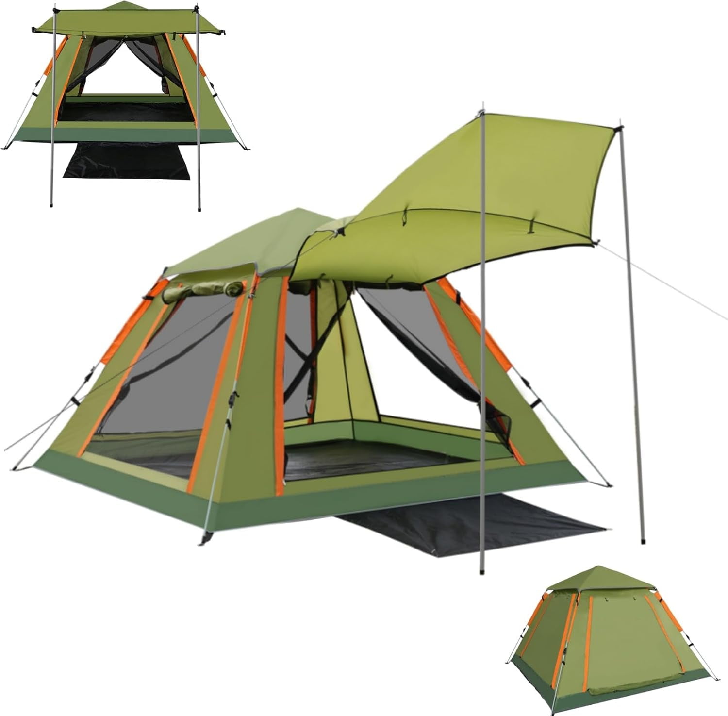 Instant Tents for Camping Pop Up Tent, Family Camping Tent for 4 Person ...