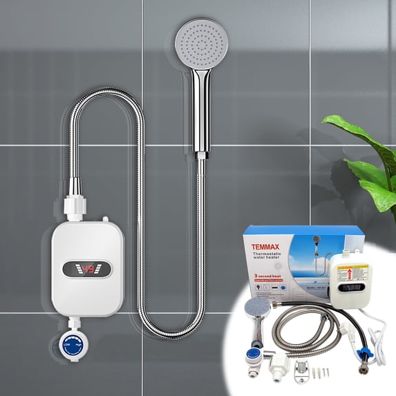 Instant Water Heater Electric Tankless Water Heater, 3 Second Fast ...
