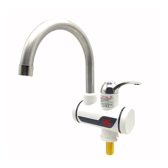 Electric Water Heater Hot Water Faucet 2 In 1 Basin Tap Tankless Geyser ...