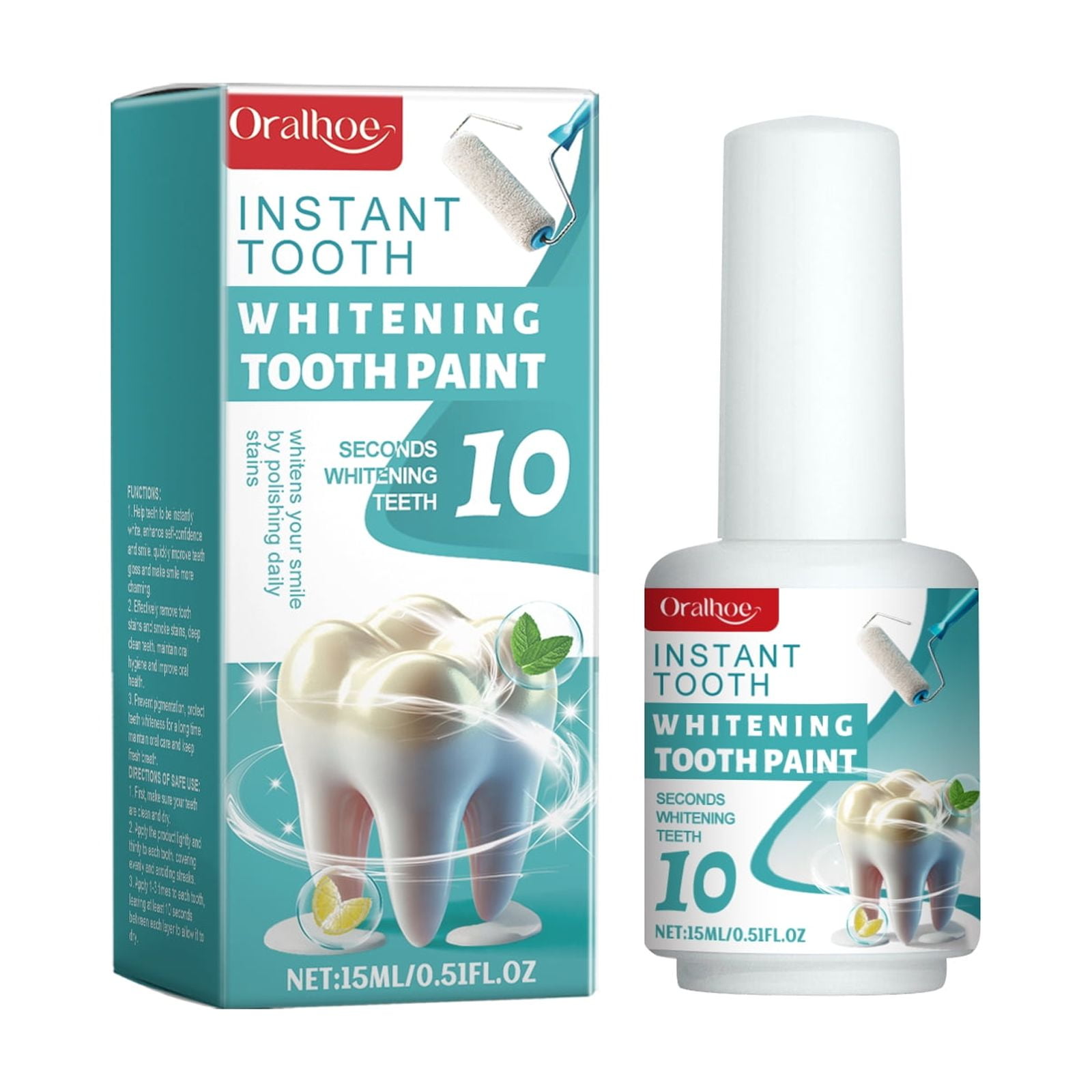 Instant White Paint for Teeth,Tooth Paint, Teeth Whitening Paint Kit ...