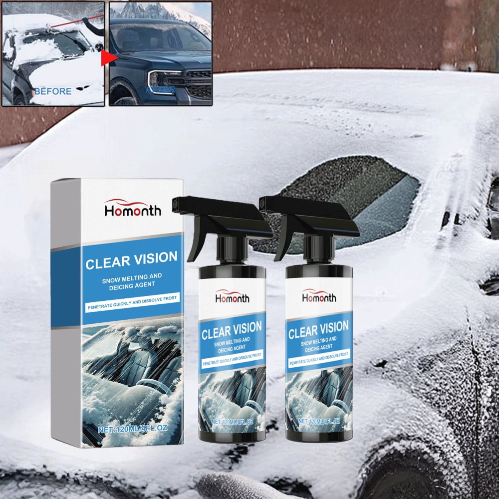 Instant Windshield De-Icer Spray - Quick-Acting Formula to Melt Ice ...