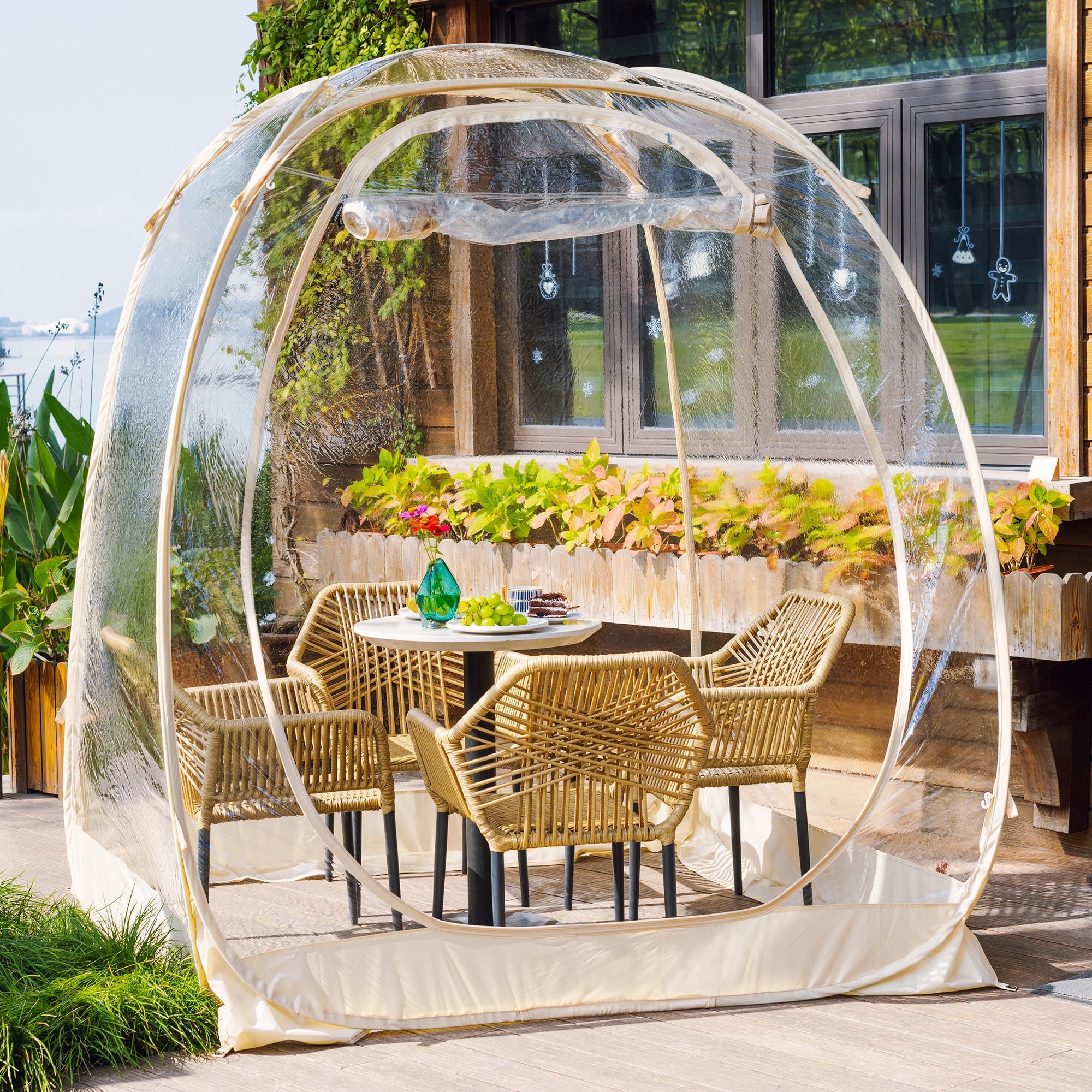 Instant Winter Tents for Camping,6'x6' Large Cold Weather Tent, Pop-Up ...