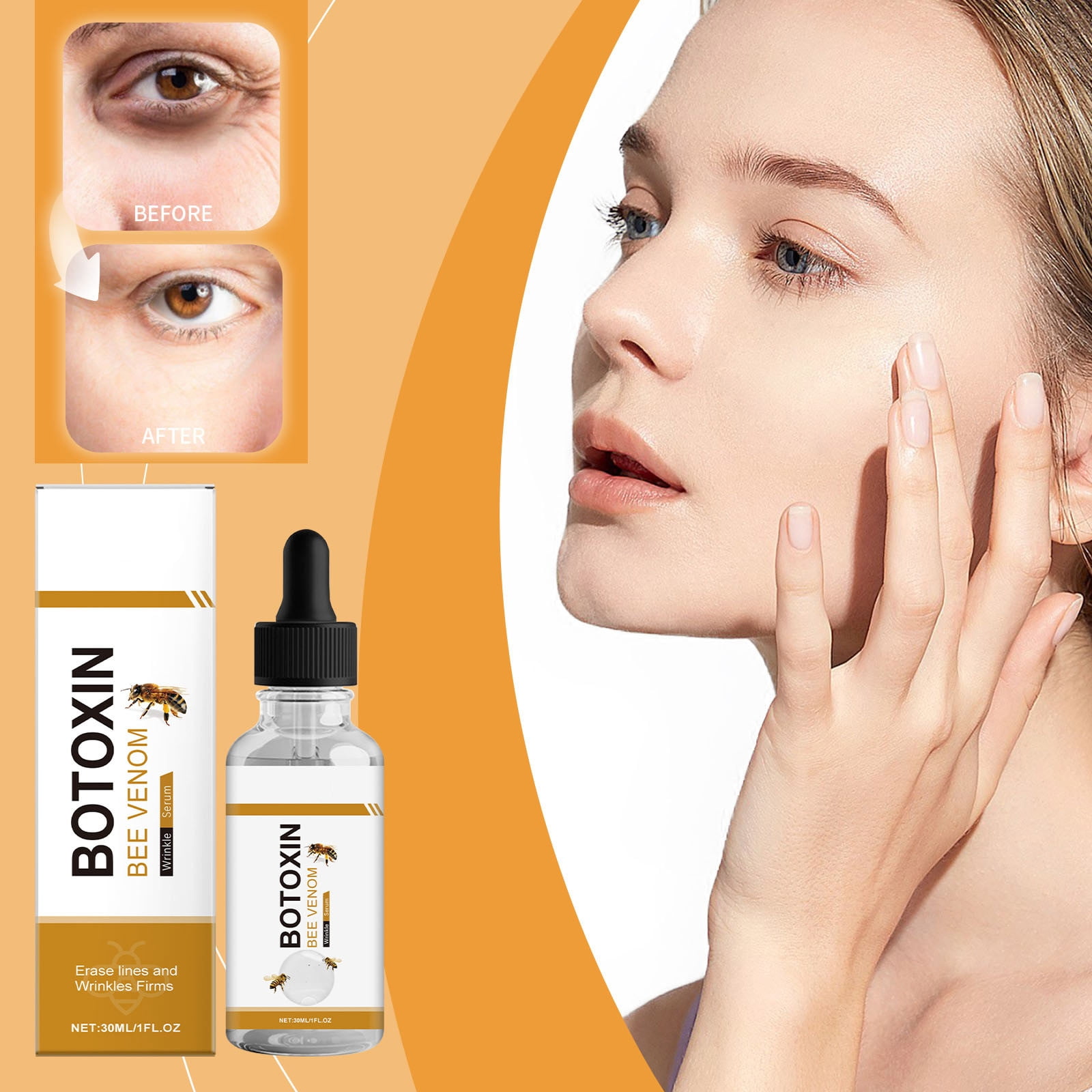 Instant Wrinkle Serum for Face - Anti-Aging Firming Treatment with ...