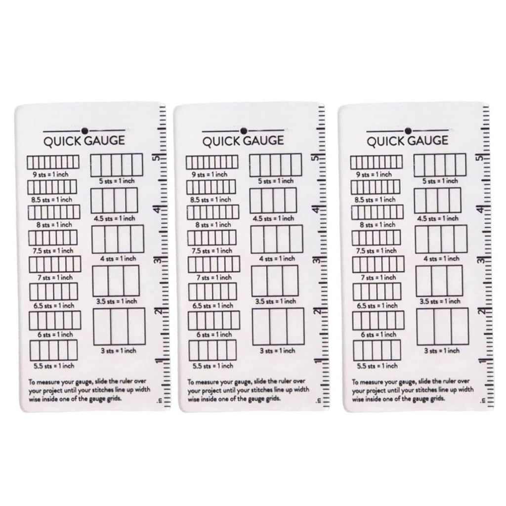 Instants Knitting Gauge Ruler Plastic Stitching and Row Counter for ...