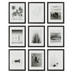 Sheffield Home 9 Piece Gallery Wall Frame Set, 12x12 in. Matted to 8x8 ...