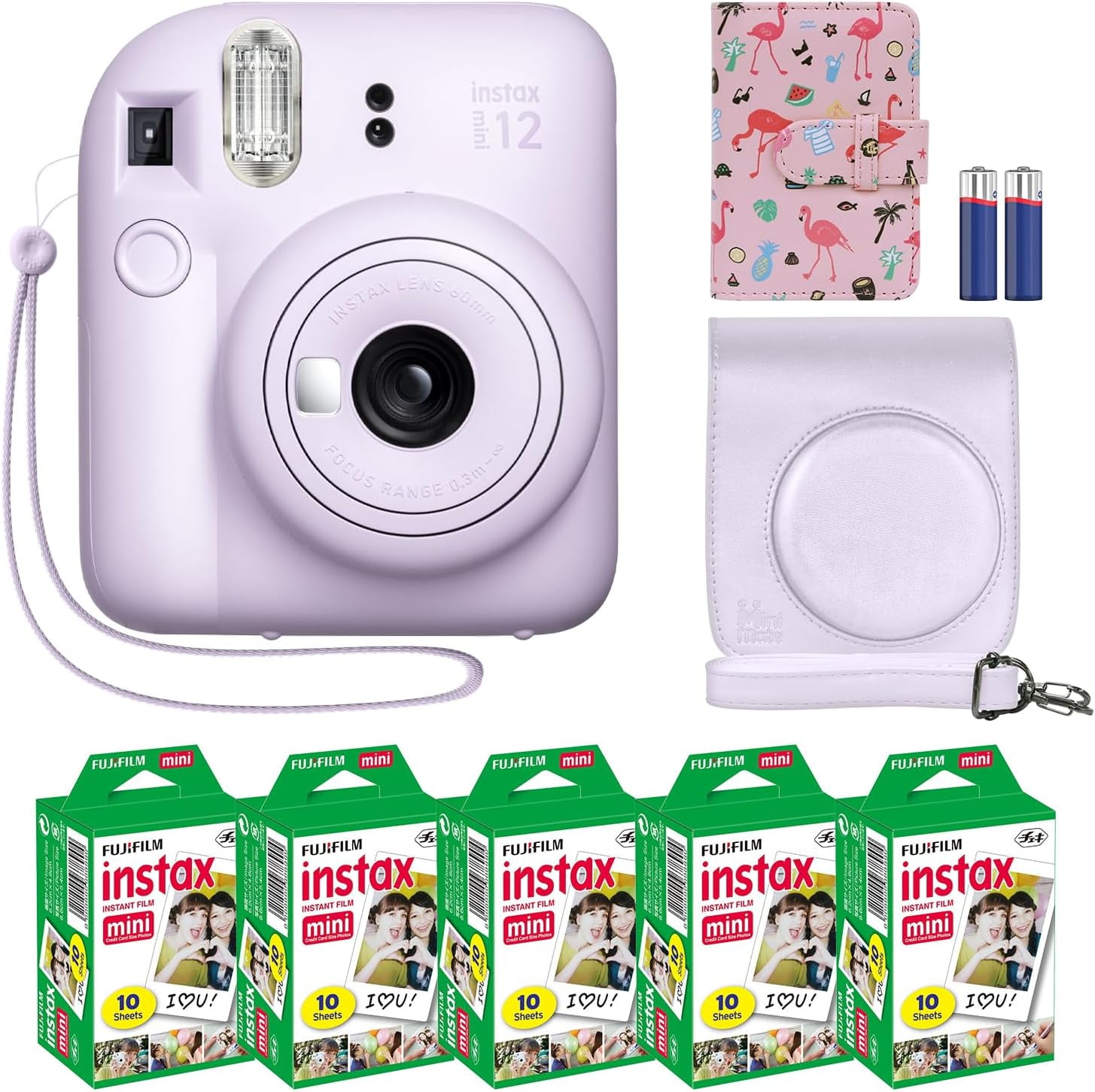 Instax Mini 12 Instant Camera + MiniMate Accessory Bundle & Compatible ...
