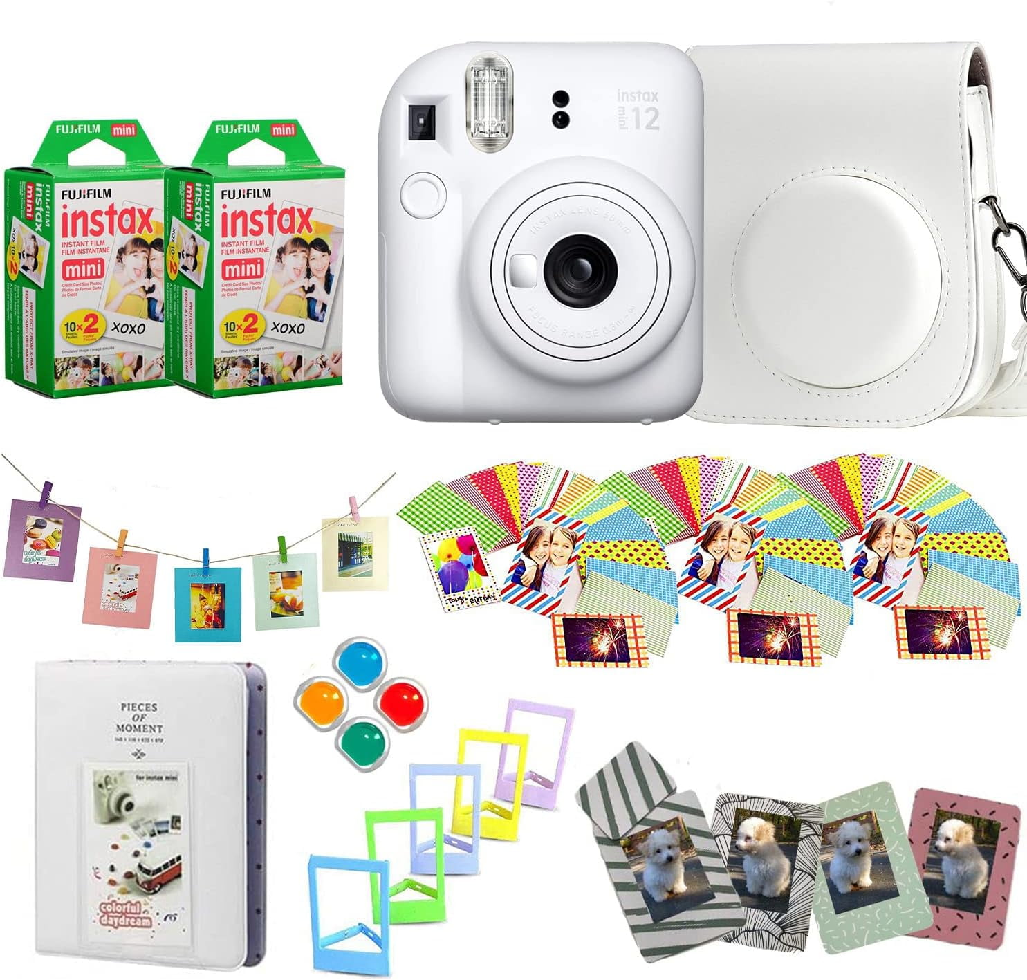 Instax Mini 12 Instant Camera + Pro Design Accessory Bundle with ...