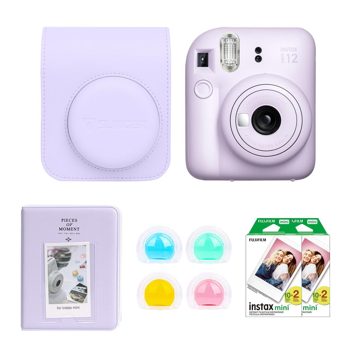 Instax Mini 12 Instant Film Camera, Lilac Purple, Bundle with Accessory ...