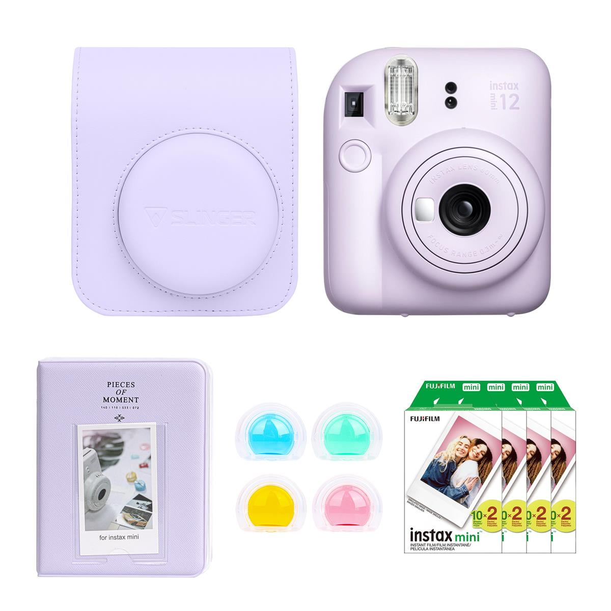 Instax Mini 12 Instant Film Camera, Lilac Purple, Bundle with Accessory ...