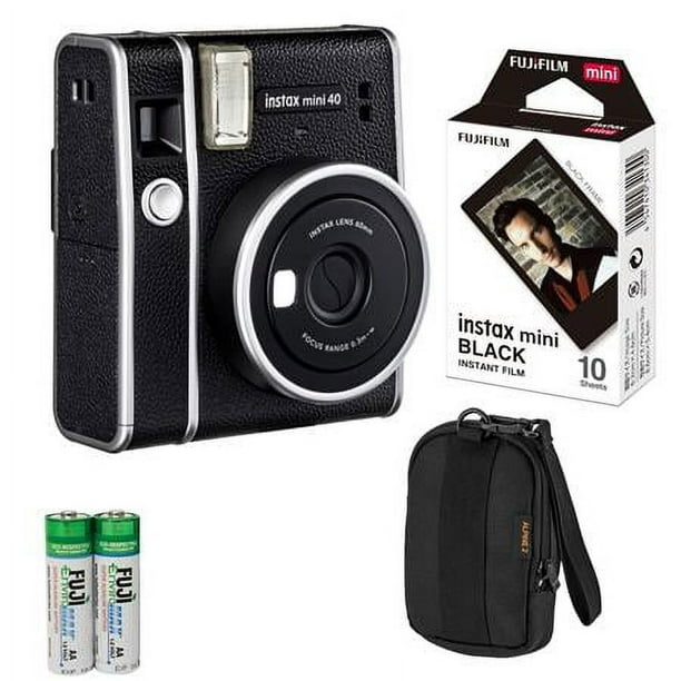 Instax Mini 40 Instant Film Camera Bundle with Fujifilm Black Instant ...