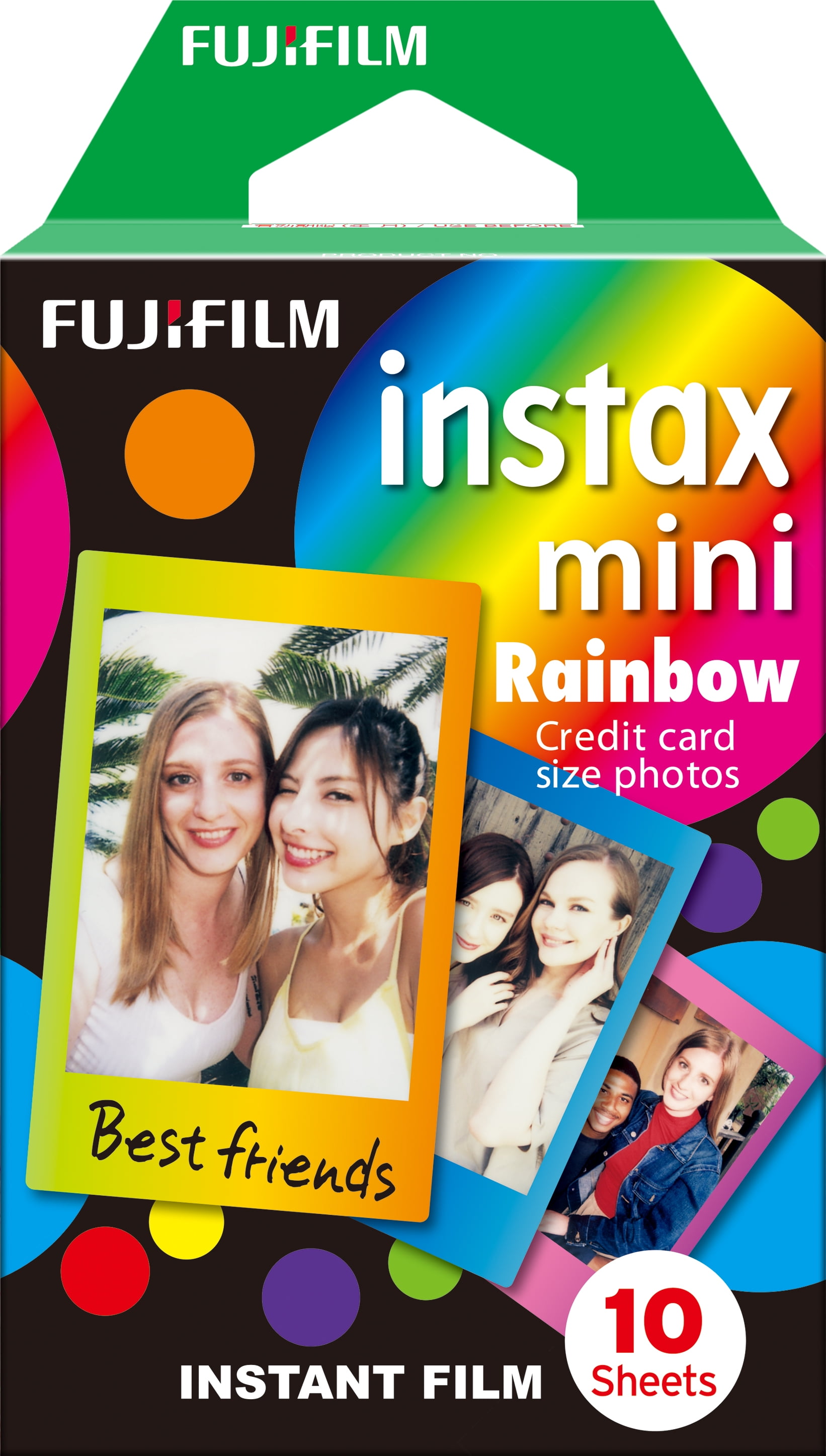 Instax Mini Rainbow Instant Film, 800 Asa, Color, 10 Sheets | Bundle of ...