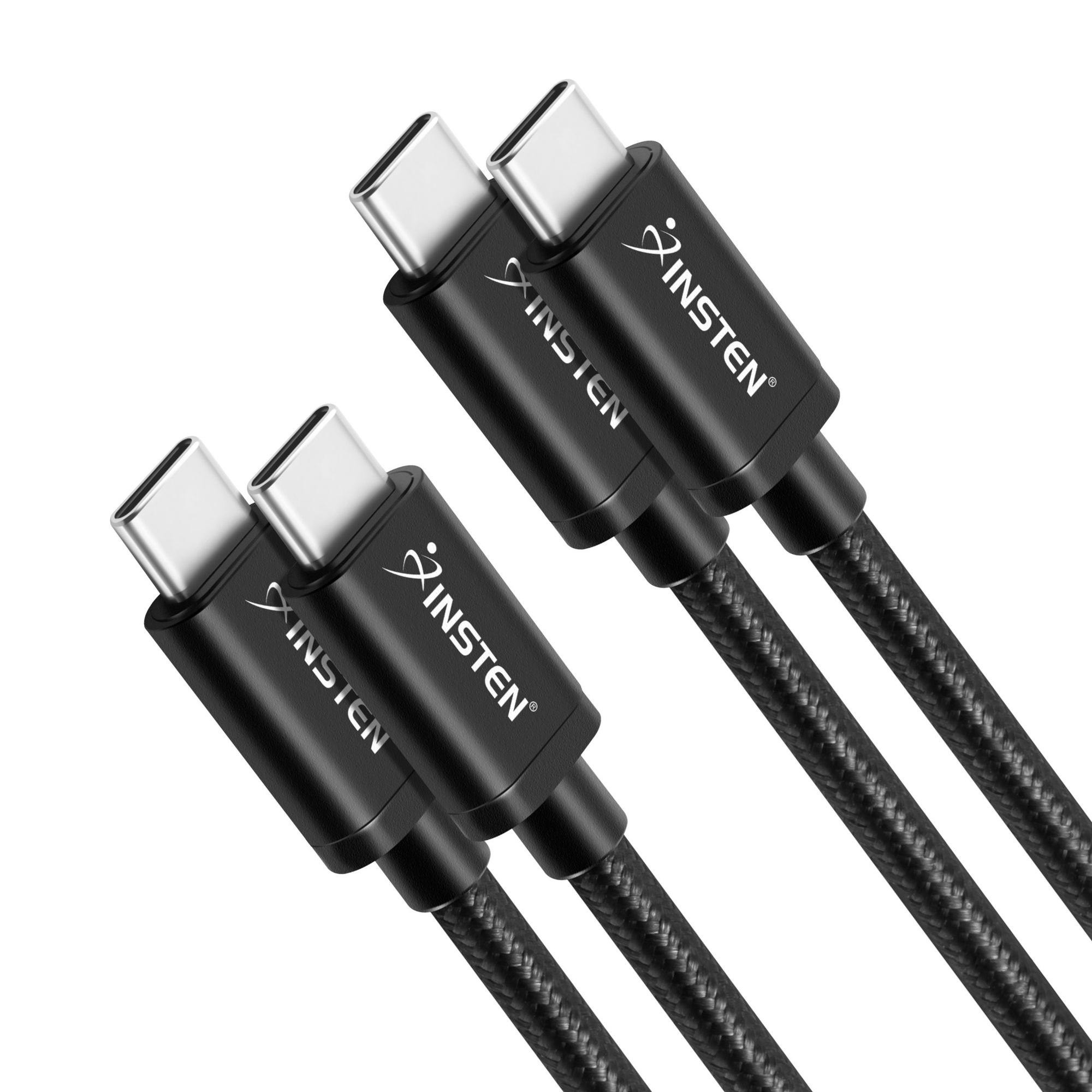 Insten 2-Pack 1' USB C To USB C Cable 60W PD Type-C Fast Charging Cable ...