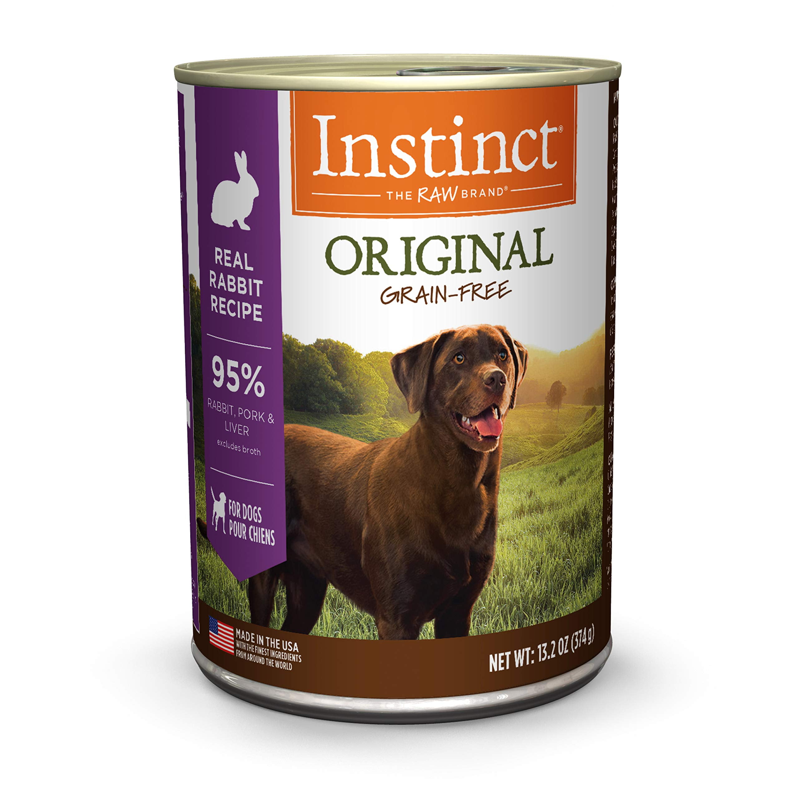 Instinct Original Wet Dog Food, Grain Free Recipe - Real Rabbit, 13.2 ...