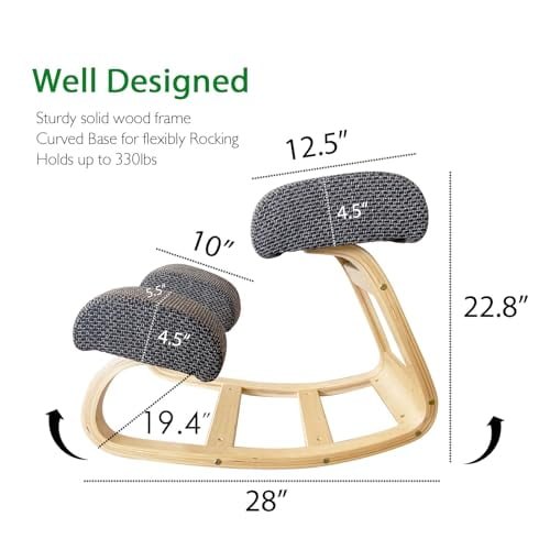 Instruban Kneeling Chair - Ergonomic Desk Chair for Office Home Improve ...