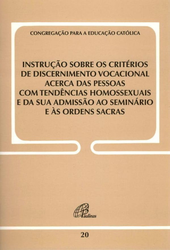 Instrucao Sobre Os Criterios De Discernimento Voca - Walmart.com