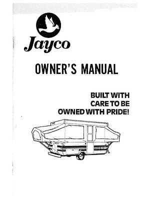 Instruction Manual ONLY for 1980 Jayco Jay Finch Flight Popup Trailer ...