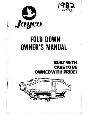 Instruction Manual ONLY for 1982 Jayco Jay Flight FeatherLite Popup ...