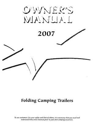 Instruction Manual ONLY for 2007 Starcraft Folding Camping Popup ...