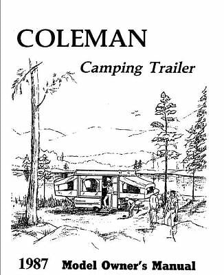 Instruction Manual ONLY for COLEMAN Popup Trailer Owners Manual-1987 ...