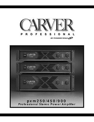 Instruction Manual ONLY for Carver PXM450 Amplifier Owners Manual ...