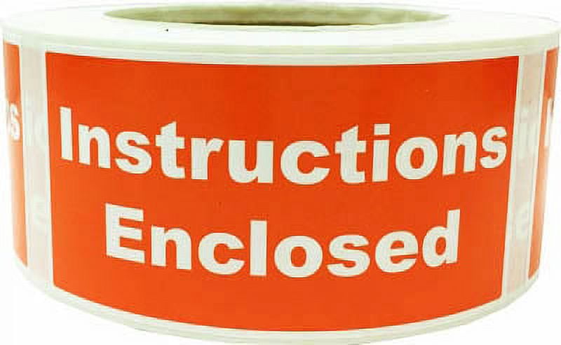 "Instructions Enclosed" Shipping Labels | 2" x 4" Inch Rectangle | 500 ...