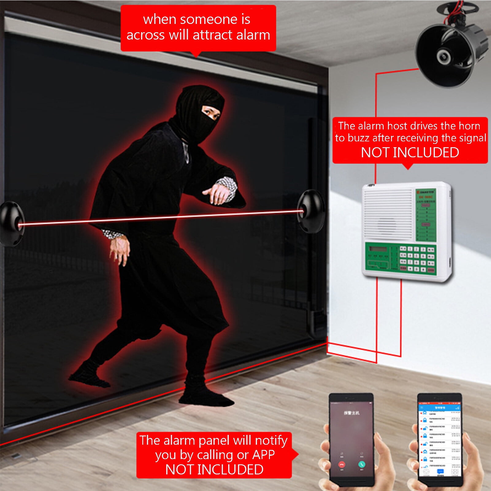 Instrument of frequency test,Door Window Alarm Beam Door Opener 24v 1 ...