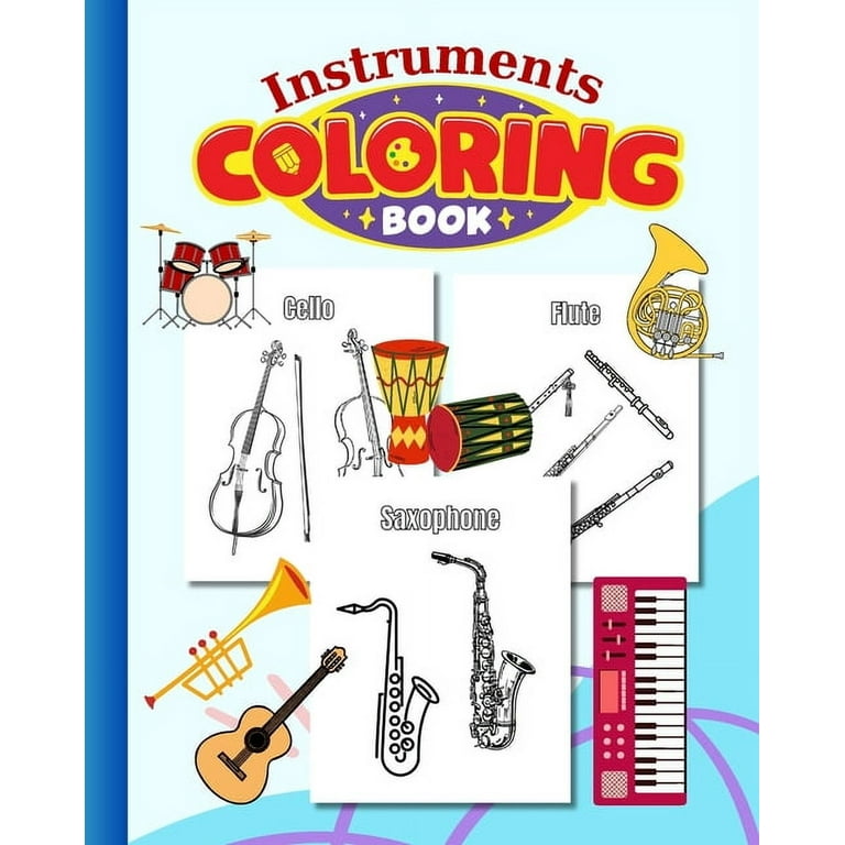 strings instruments coloring pages