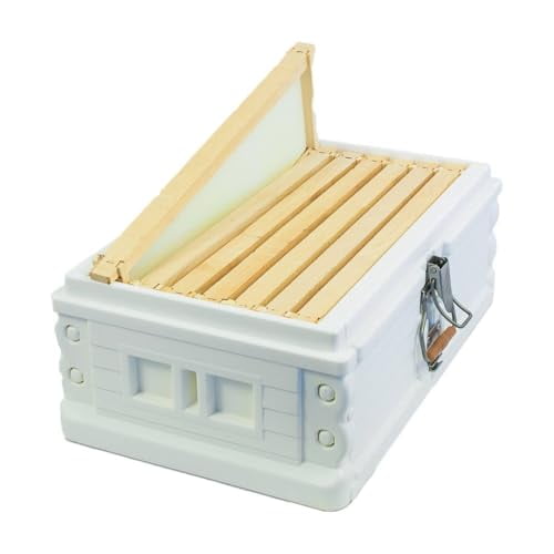 Insulated 7 Frame NUC Assembled Medium Super Langstroth Sized Super for Bee Hives with Built in ...