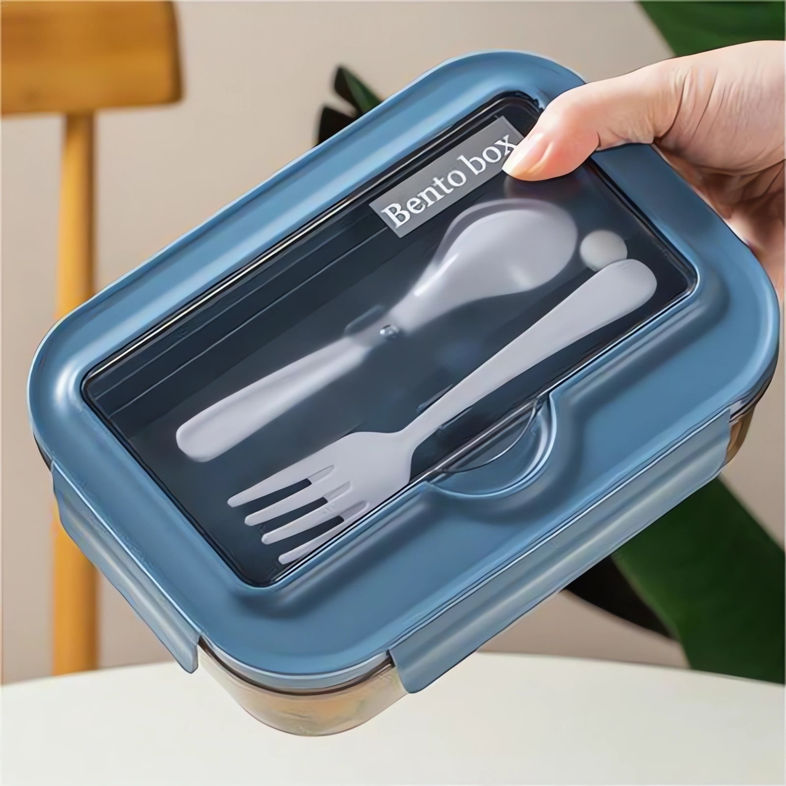 Insulated And Sealed Portable Compartmented Lunch Box with Spoon an ...