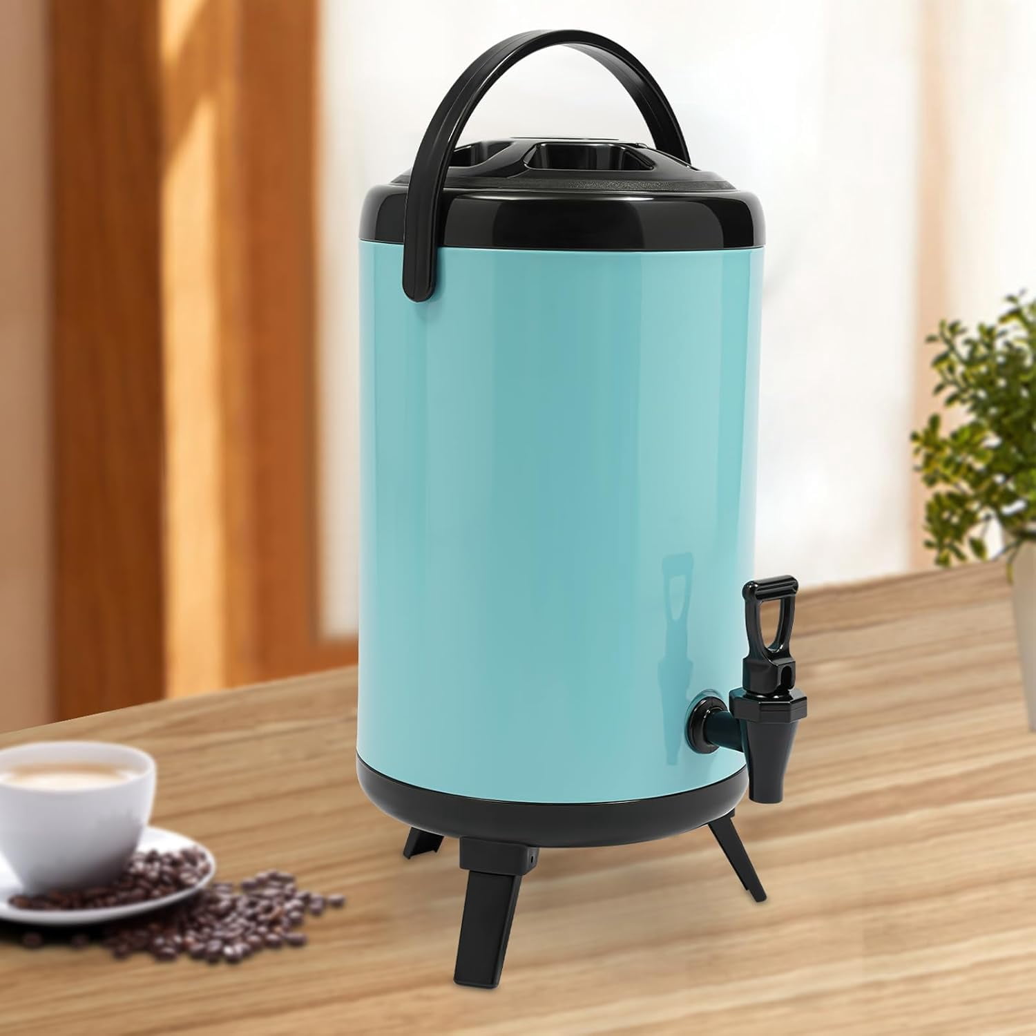 Insulated Beverage Dispenser 10L/2.64gal Stainless Steel Thermal Hot ...