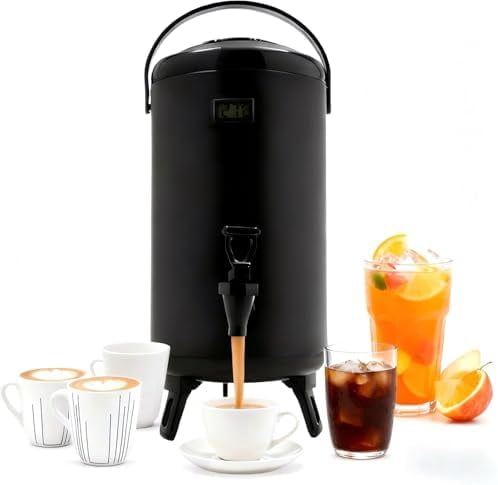 Insulated Beverage Dispenser, 3.2 Gal/12L Stainless Steel Thermal Drink ...