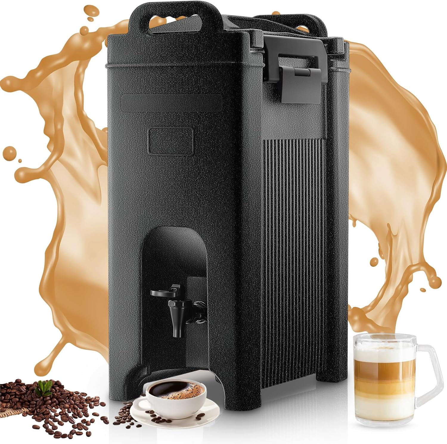 Insulated Beverage Dispenser 5 Gallon, Food-Grade Material Hot and Cold ...