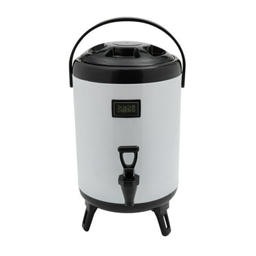 Insulated Thermal Beverage Dispenser with Handle, Stainless Steel, 8L ...
