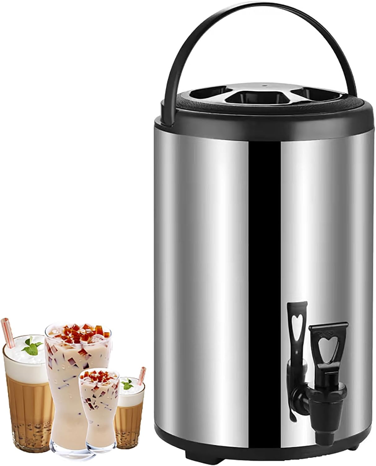 Insulated Beverage Dispenser, Stainless Steel Hot and Cold Drink ...