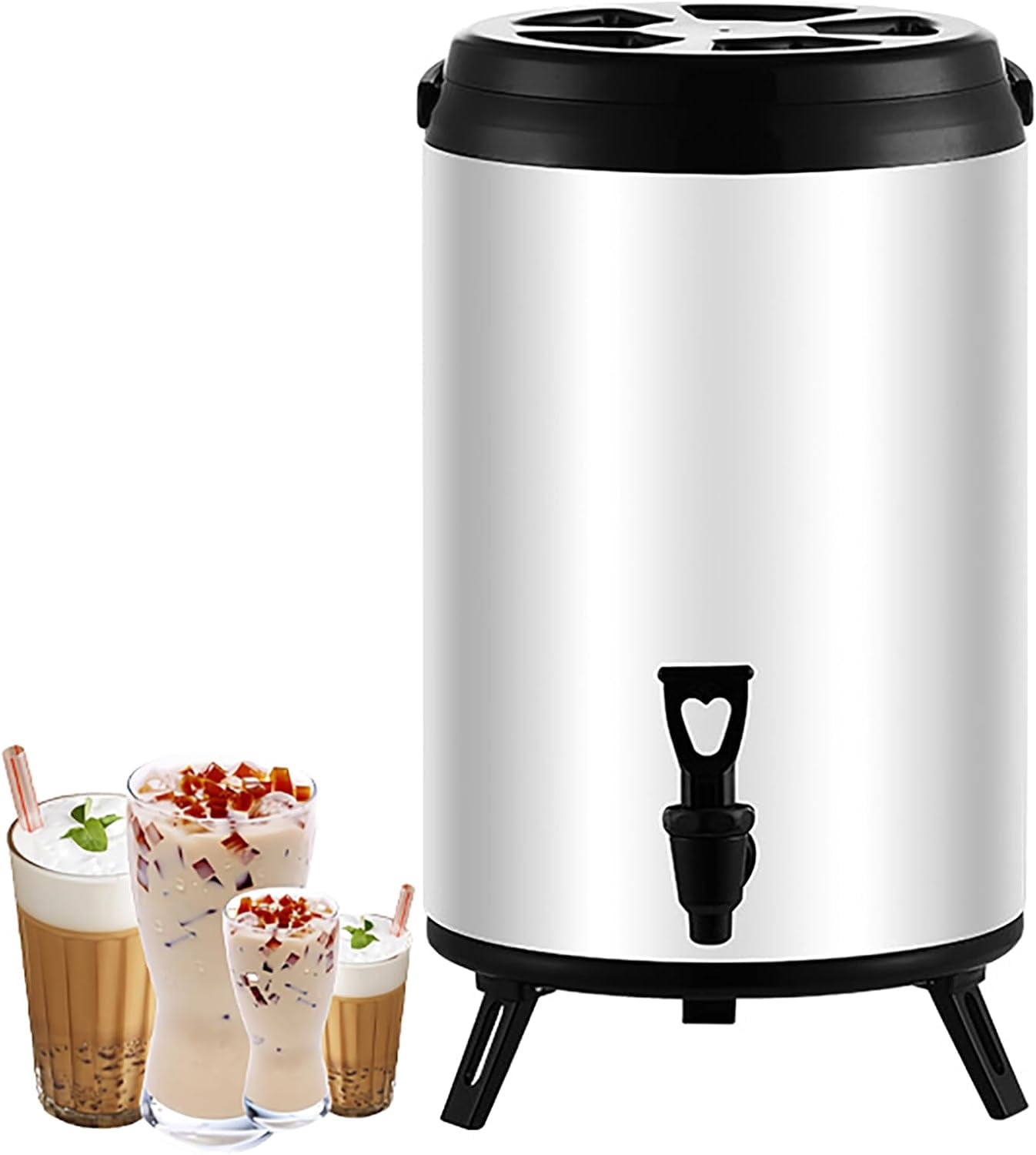 Insulated Beverage Dispenser, Stainless Steel Hot and Cold Drink ...