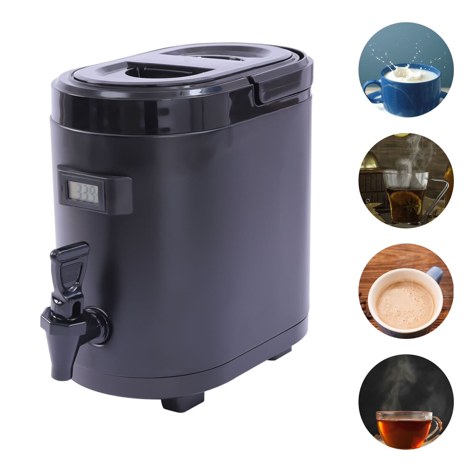 Insulated Beverage Dispenser with Spigot,1.6 Gal Food Grade Stainless ...