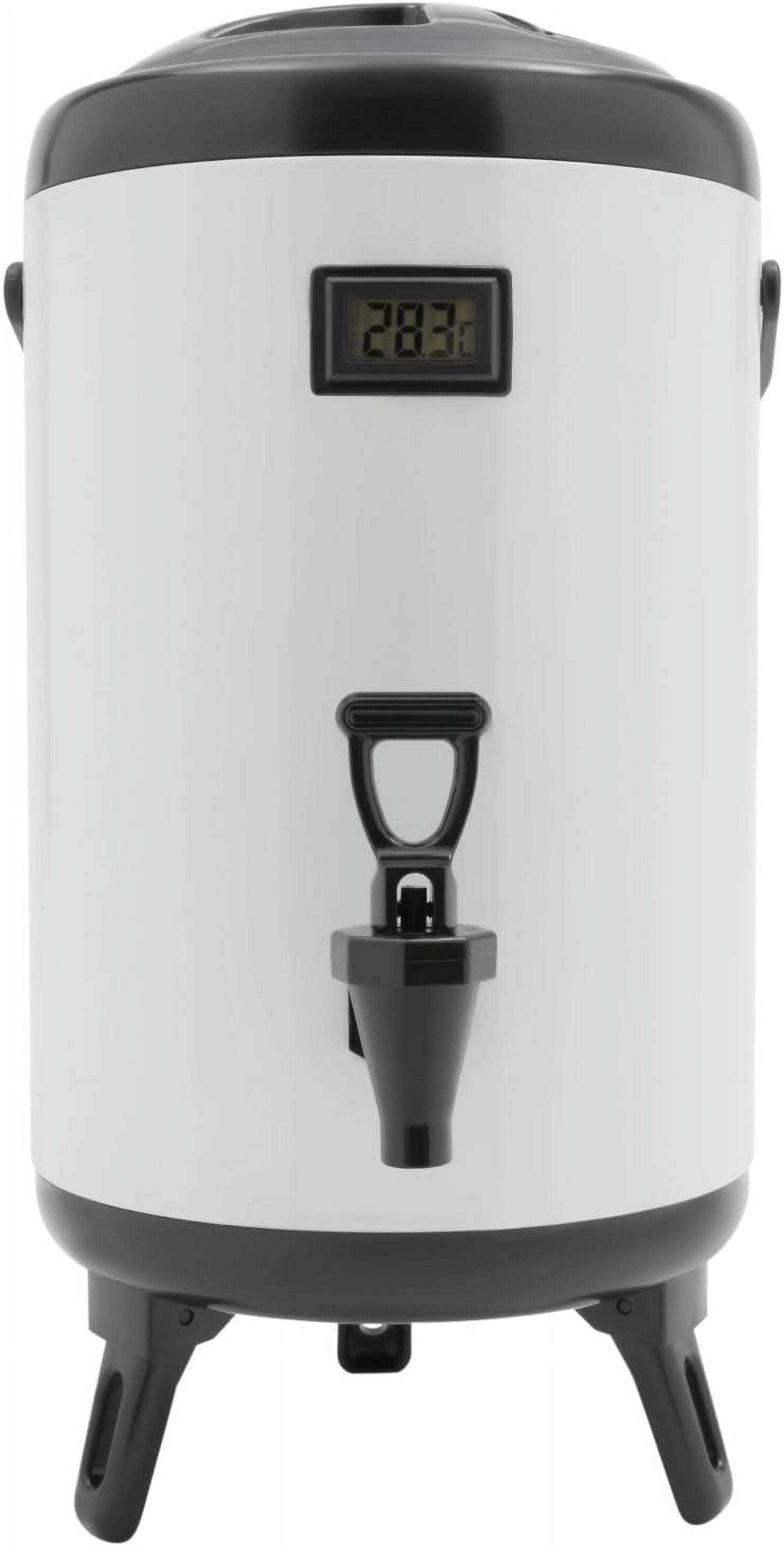Insulated Beverage Dispenser with Thermometer 10L/2.64Gal Stainless ...