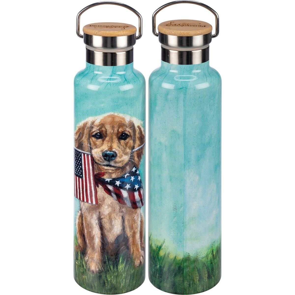 Insulated Bottle - Puppy Flags - Walmart.com