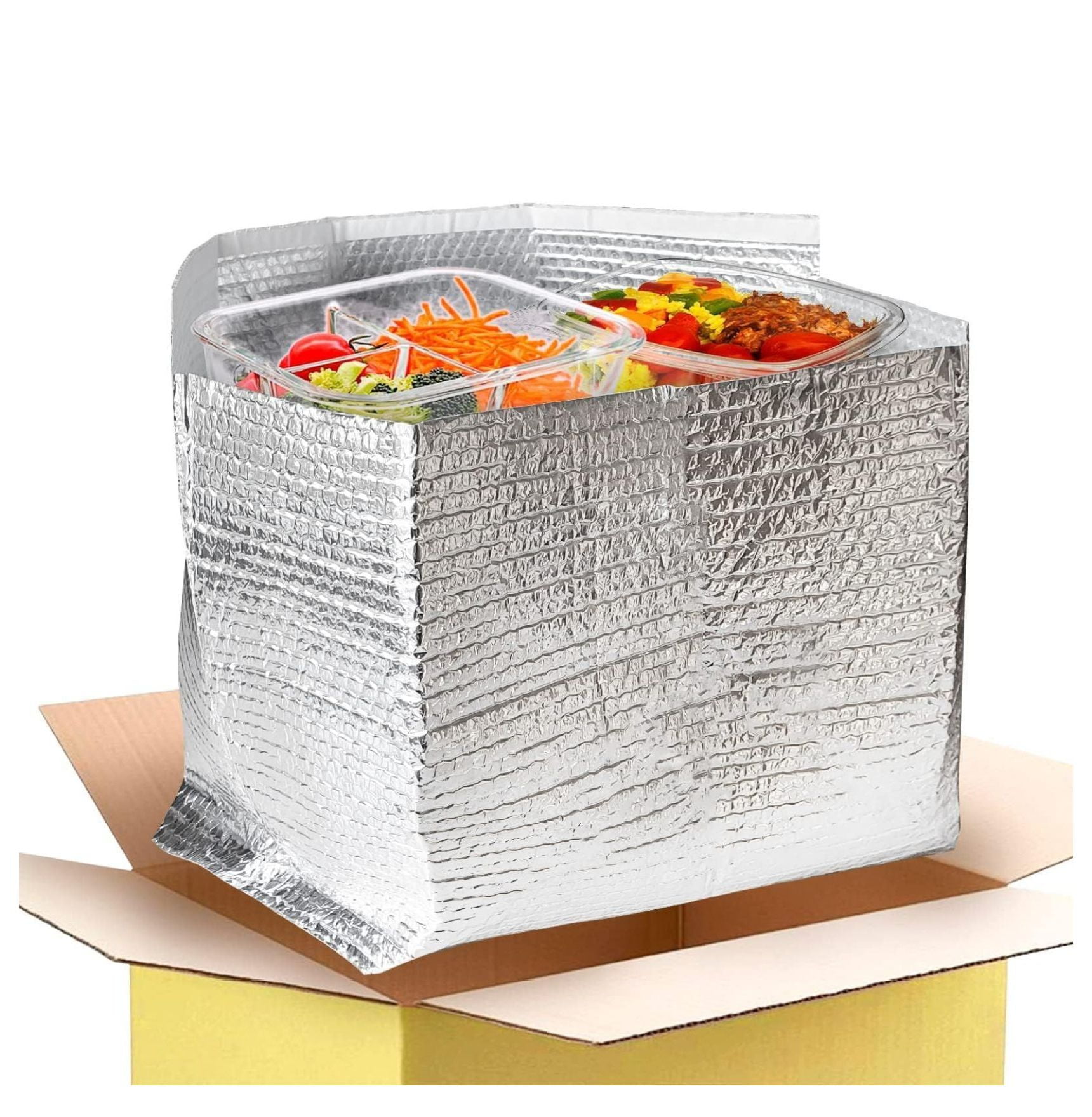 Insulated Box Liners, 12 x 12 x 12 Inches. 10 Pack Insulated Shipping ...