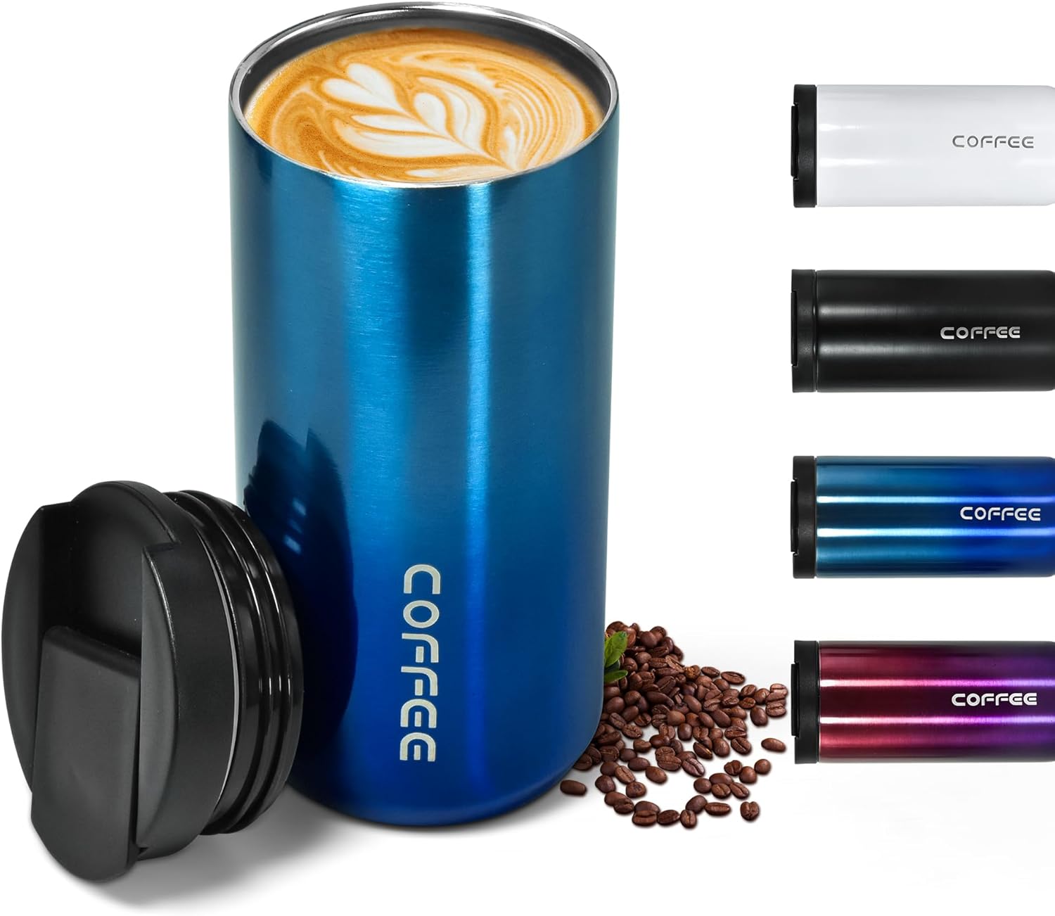 Insulated Coffee Mug 17oz,Travel Coffee Tumbler,Vacuum Insulated Coffee ...