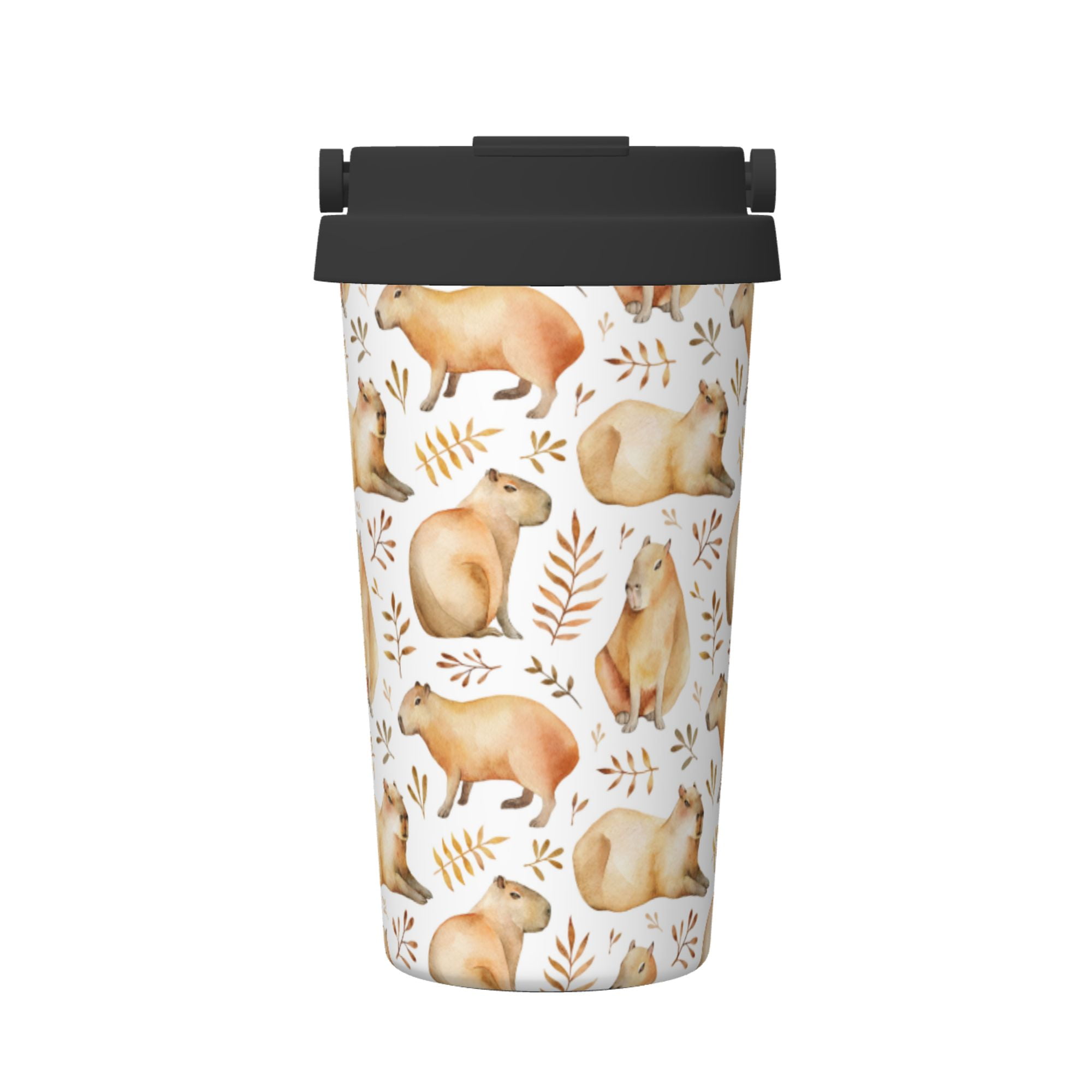 Insulated Coffee Mug With Lid Adorable Capybara Insulated Tumbler ...